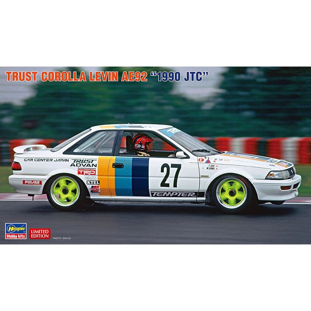 Hasegawa 1/24 LM 20564 TRUST COROLLA LEVIN AE92 `1990 JTC` Plastic ...